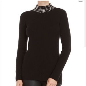 qi cashmere | Sweaters | Qi Cashmere Black Pearl Sweater | Poshmark